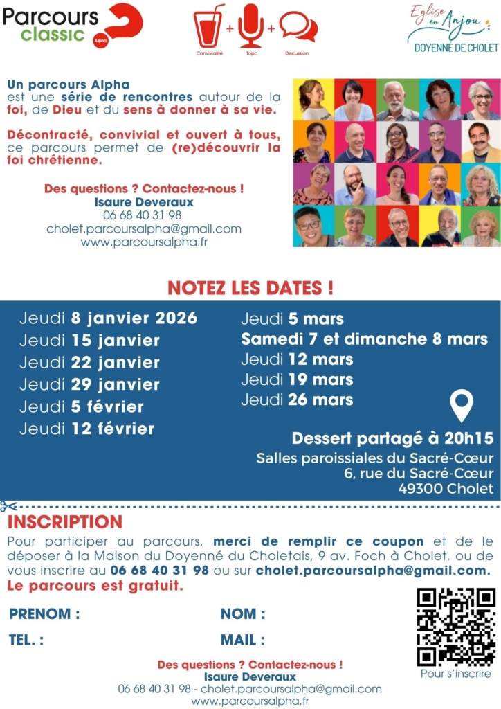 Parcours Alpha Classic 2026 - Paroisse Saint-Pierre-Notre-Dame